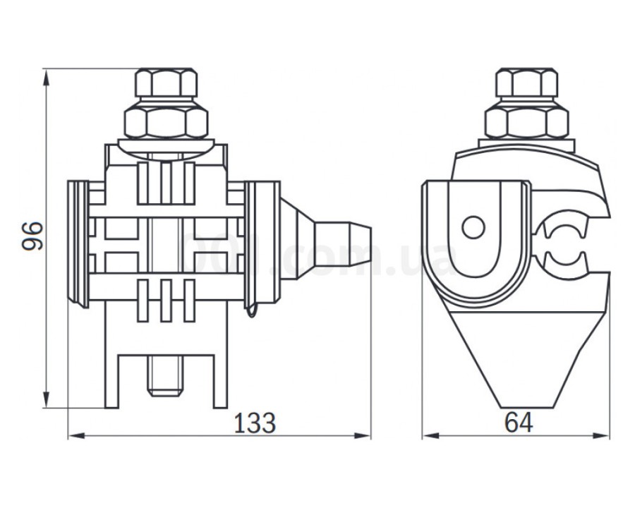 UZA-11-D35-D150 - Зажим ответвительный изолированный ЗОИ 35-150/35-150 ...